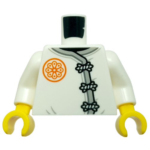 LEGO PART 973c27h01pr0078 Torso, Tunic, Light Bluish Grey Trim, Black ...