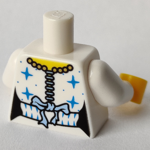 LEGO PART 973c27h01pr1443 Torso Corset and Medium Blue Ribbon Print ...