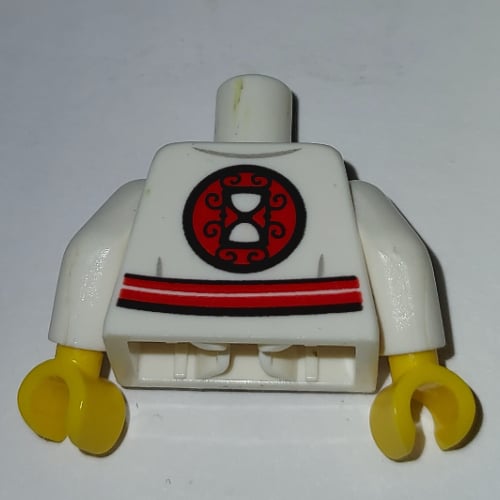 LEGO PART 973c27h01pr2908 Torso Robe with Red Trim, Tied Red Sash Belt ...