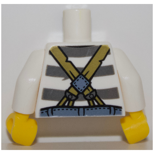 LEGO PART 973c27h01pr2935 Torso Prison Shirt with Dark Bluish Gray ...
