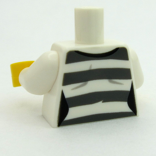 LEGO PART 973c27h01pr2942 Torso Prison Shirt with Dark Bluish Gray ...