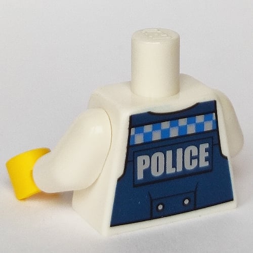 LEGO PART 973c27h01pr5417 Torso Vest, Dark Blue with Radio and Police ...