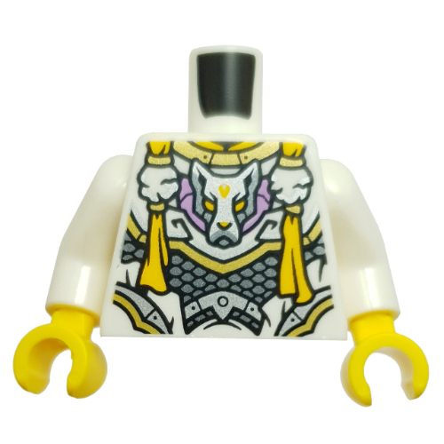 LEGO PART 973c27h01pr6083 Torso, Light Bluish Grey Wolf, Yellow ...