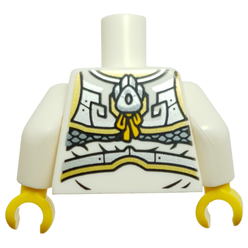 LEGO PART 973c27h01pr6083 Torso, Light Bluish Grey Wolf, Yellow ...