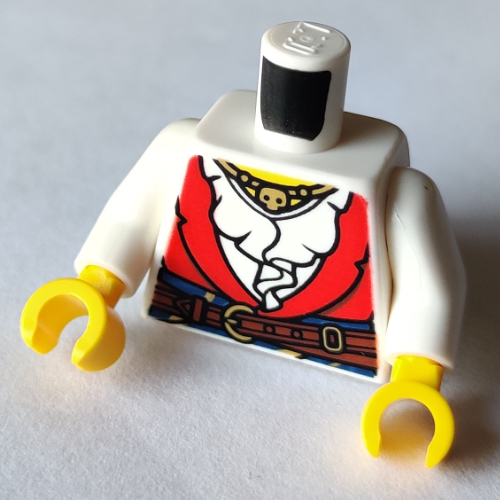 LEGO PART 973c27h01pr6635 Torso Shirt with Ruffles, Under Red Vest ...