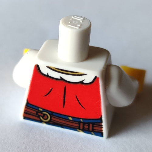 LEGO PART 973c27h01pr6635 Torso Shirt with Ruffles, Under Red Vest ...