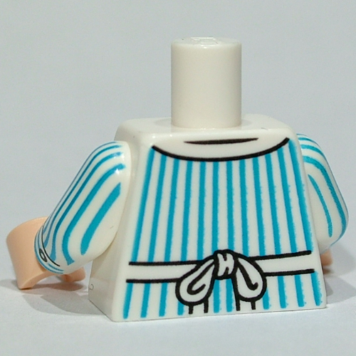 LEGO PART 973c27h02pr0001 Torso Apron, Bright Pink Bow Tie, Dark Azure ...