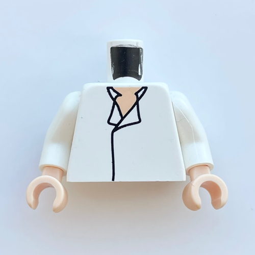 LEGO PART 973c27h02pr1253 Torso Shirt, Open Collar, Light Nougat Neck ...