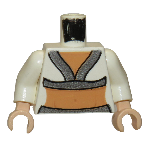 LEGO PART 973c27h02pr1504 Torso V-Neck with Silver Trim and Bare ...