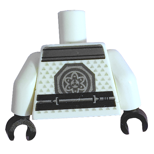 LEGO PART 973c27h03pr0003 Torso Robe, Small Silver Triangles, Dark ...