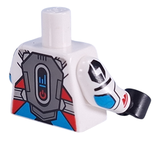 LEGO PART 973c27h03pr0013 Torso, Pilot Suit, Light Bluish Grey Straps ...