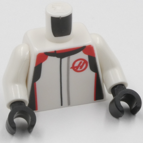 LEGO PART 973c27h03pr0014 Torso, Racing Suit, Black/Red Markings, Red ...