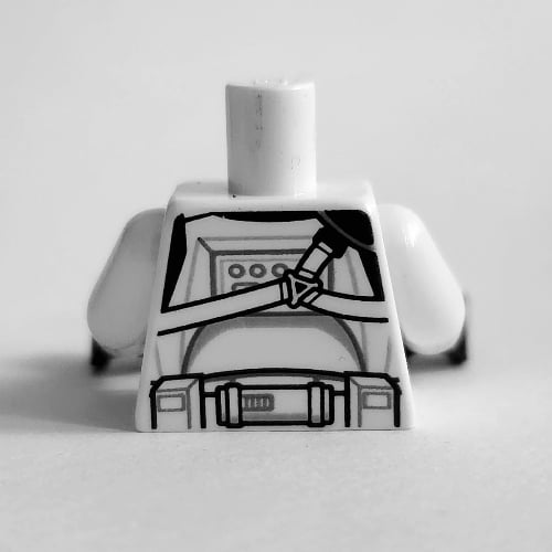 LEGO PART 973c27h03pr3828 Torso Armor with Black Pauldron Print (Clone ...