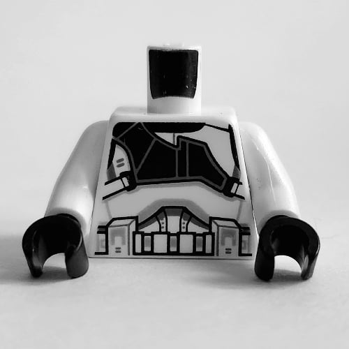 LEGO PART 973c27h03pr3828 Torso Armor with Black Pauldron Print (Clone ...