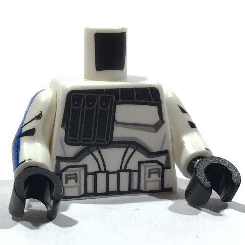 LEGO PART 973c27h03pr6828 Torso, Clone Trooper Armor, Captain with Blue ...