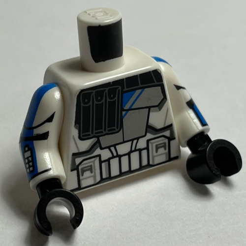 LEGO PART 973c27h03pr7026 Torso, Arc Trooper Blue/Light Bluish Grey ...
