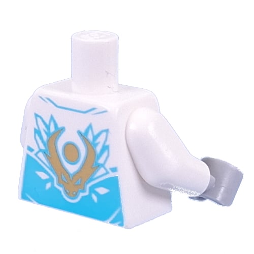 LEGO PART 973c27h14pr0002 Torso Robe, Medium Azure Trim, Dark Blue ...