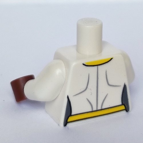 LEGO PART 973c27h19pr0002 Torso Jumpsuit, Yellow Belt, Red Circles with ...