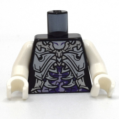 LEGO PART 973c27h27pr5733 Torso Armor, White Bones, Dark Purple and ...