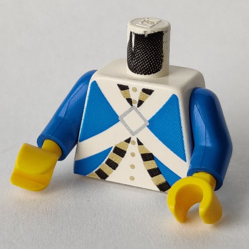 LEGO PART 973c28h01pr0204 Torso Jacket with White Cross Straps Print ...