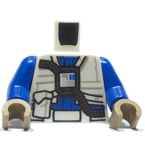 LEGO PART 973c28h11pr0001 Torso Rebel E-Wing Pilot Suit, Black Hoses ...