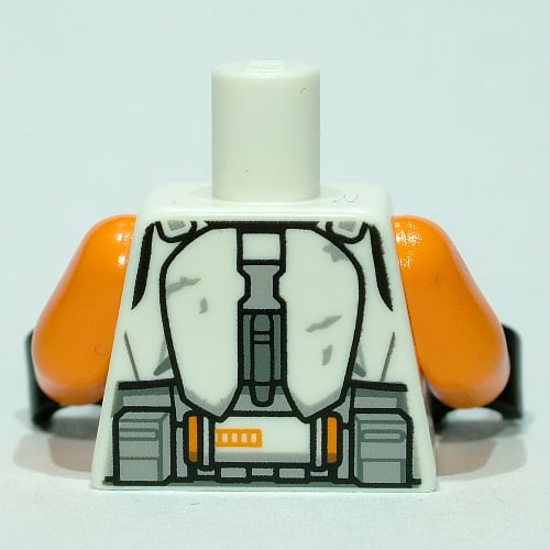 LEGO PART 973c34h03pr6273 Torso Armor, Clone Trooper, Orange Markings ...