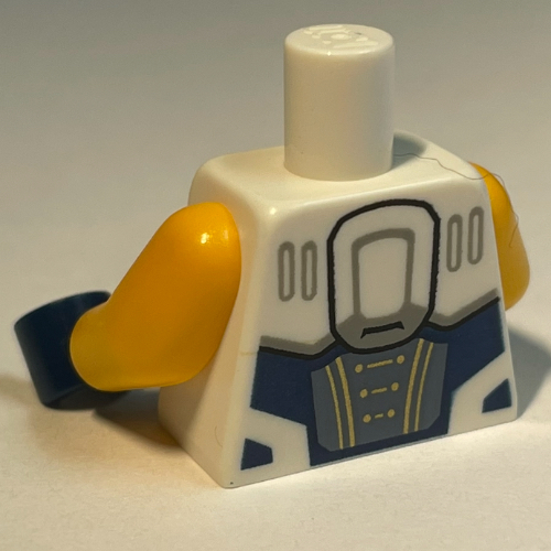 LEGO PART 973c38h05pr6907 Torso Space Suit, Dark Blue and Sand Blue ...