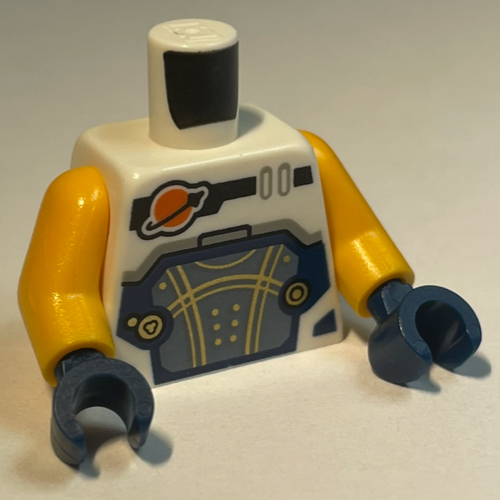 LEGO PART 973c38h05pr6907 Torso Space Suit, Dark Blue and Sand Blue ...