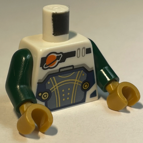 LEGO PART 973c35h21pr6945 Torso Space Suit, Dark Blue and Sand Blue ...