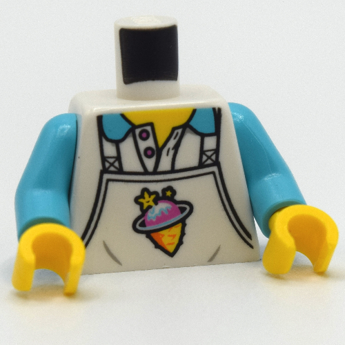 LEGO PART 973c42h01pr5505 Torso Shirt and Apron with Ice Cream Print ...