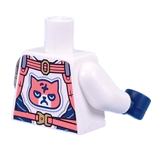 LEGO PART 973d47pr0001 Torso Robe, Coral Straps, Dark Blue Undershirt ...