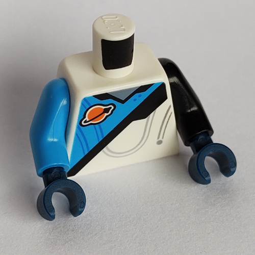 LEGO PART 973e137pr0001 Torso, Odd Arms, Space Suit, Black Diagonal ...