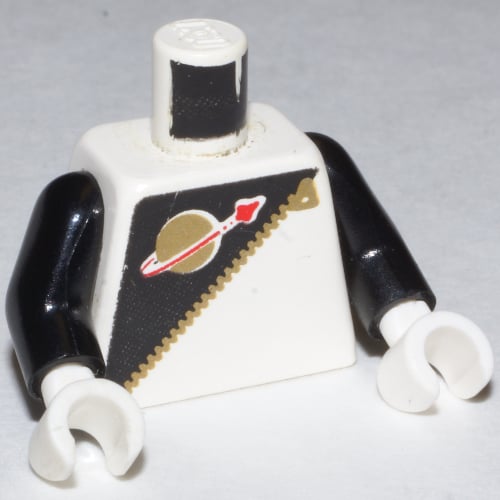 LEGO PART 973c03h27pr0006 Torso Classic Space Logo, Futuron Black Print ...