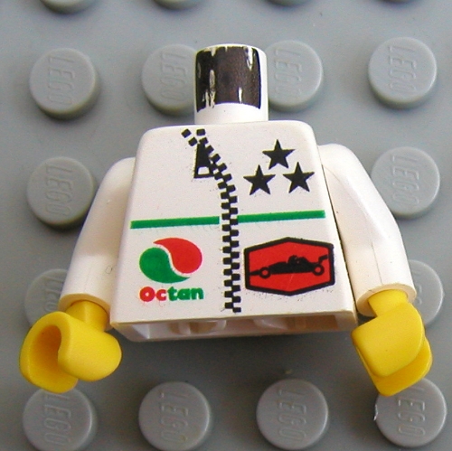 LEGO PART 973c27h01pr0346 Torso Octan Logo and 3 Stars and Zipper Print ...