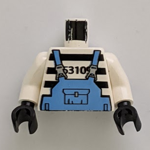 LEGO PART 973c27h03pr0055 Torso Prison Shirt with Stripes and Medium ...