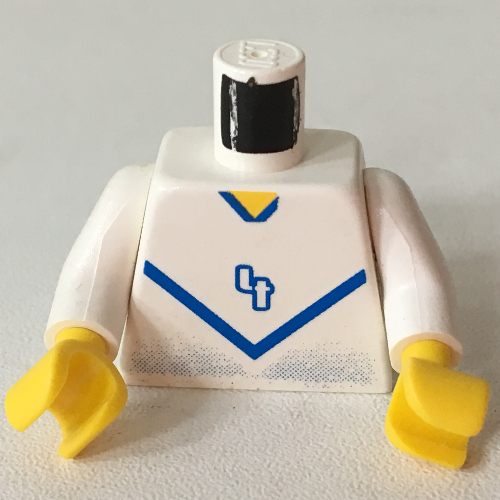 LEGO PART 973c27h01pr0170 Torso Soccer Shirt with Blue Chevron and '4 ...