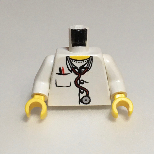 LEGO PART 973c27h01pr1241 Torso Hospital Lab Coat, Open Collar ...