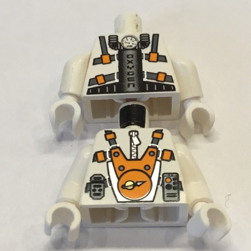 LEGO PART 973c27h27pr1317 Torso Astronaut with Orange and Silver Print ...