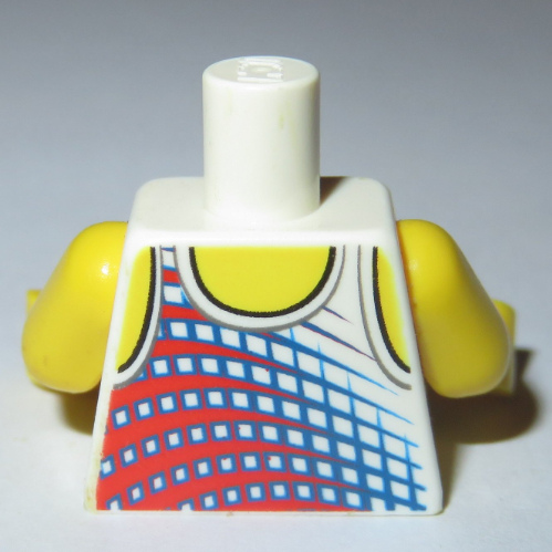LEGO PART 973c01h01pr1720 Torso Vest with Surfer Print, Yellow Arms and ...