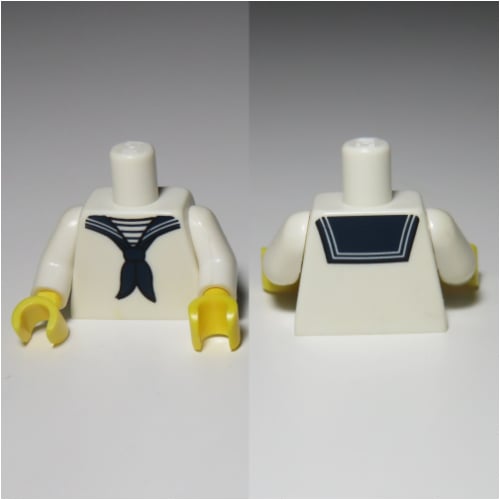 LEGO PART 973c27h01pr1755 Torso Sailor Uniform with Blue Scarf Print ...
