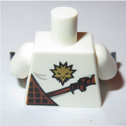 LEGO PART 973c27h03pr1897 Torso Robe, Brown Rope and White Undershirt ...