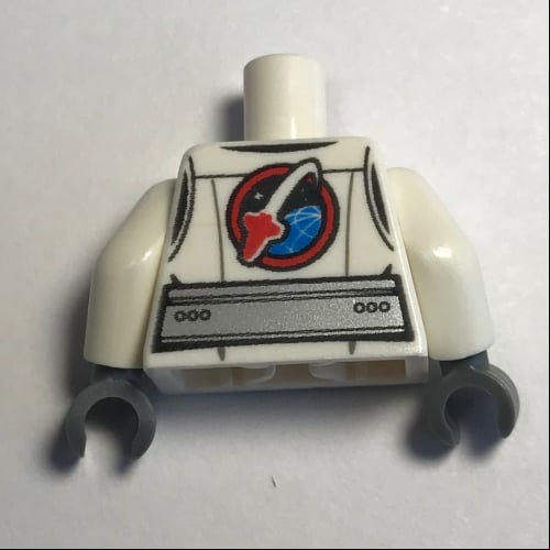 LEGO PART 973c27h12pr2992 Torso Spacesuit Silver Belt and Chest Piece ...