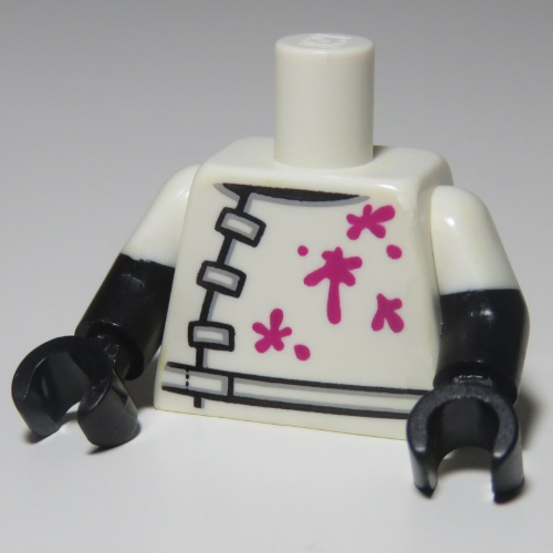 LEGO PART 973g27c03h03pr3108 Torso, Dual Molded Arms, Lab Coat with ...