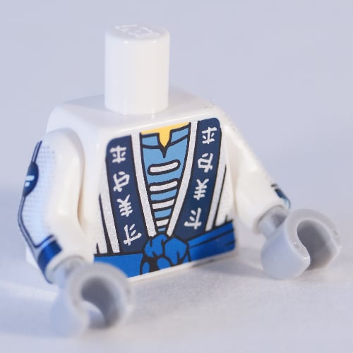 LEGO PART 973c27h14pr9869 Torso Robe with Asian Symbols, Medium Blue ...