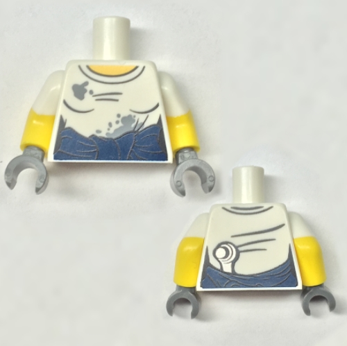 LEGO PART 973g27c01h12pr9951 Torso, Dual Molded Arms, Shirt with Gray ...
