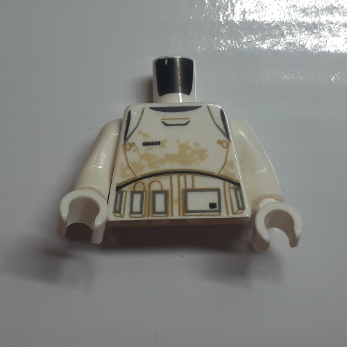 LEGO PART 973c27h27pr9952 Torso Armor, Black, Gray and Dark Tan Lines ...