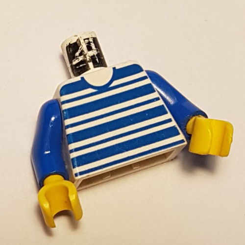 LEGO PART 973c28h01pr0061 Torso Horizontal Blue Stripes Print, Blue ...
