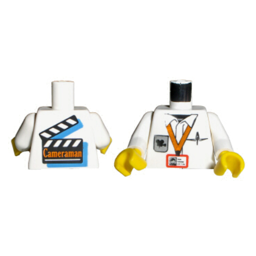 LEGO PART 973c27h01pr0064 Torso Shirt with Cameraman ID, Logo, Pen ...