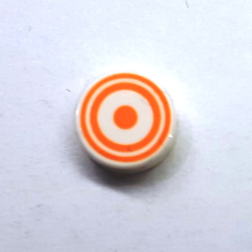 LEGO PART 98138pr0067 Tile Round 1 x 1 with Concentric Circles Print ...