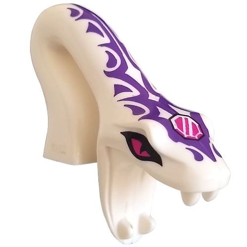 LEGO PART 99818pr0004 Minifig Head Special, Snake, Arched with Open ...